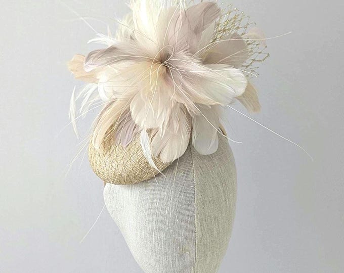 Light Blue Kentucky Derby Hat. Sky Blue, Mid and White Feather ...
