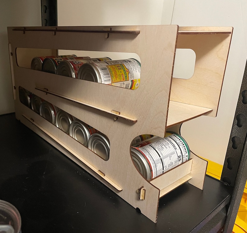 CR-3 Wooden Can Rack Dispenser Organizer Pantry Organization - Etsy