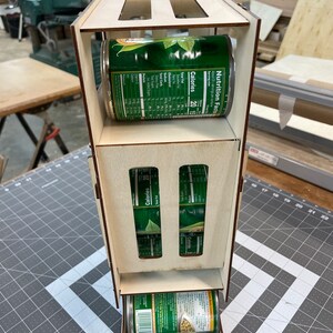 Crtall-1 Wooden Canned Food Can Rack Dispenser Organizer for Upper ...