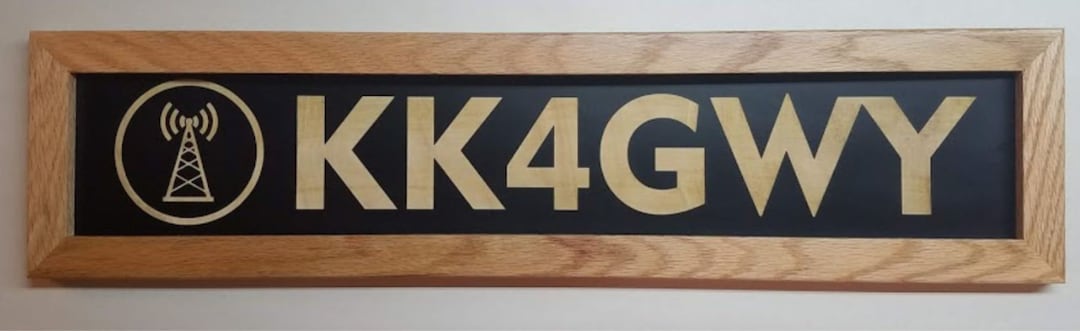 Personalized Callsign Plaque for Amateur Radio Operator or GMRS Station ...