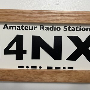 Custom Callsign Plaque: Handmade Red Oak Ham Radio Sign - Etsy
