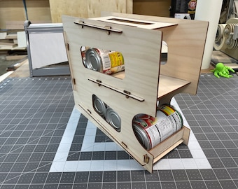 Digital EPS SVG of Rotating Can Rack for Makers and DIY. Laser Cut File ...