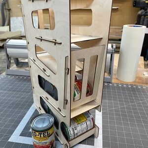 Cr-custom-3 Wooden Can Rack for 10.5oz Canned Food Cans Dispenser ...