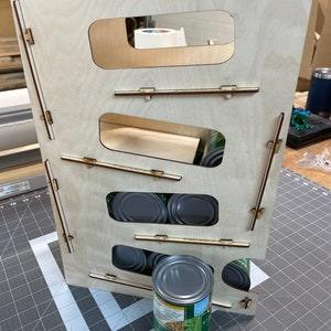 Digital SVG of Cr-custom-4 Rotating Can Rack for Makers and DIY. Laser ...