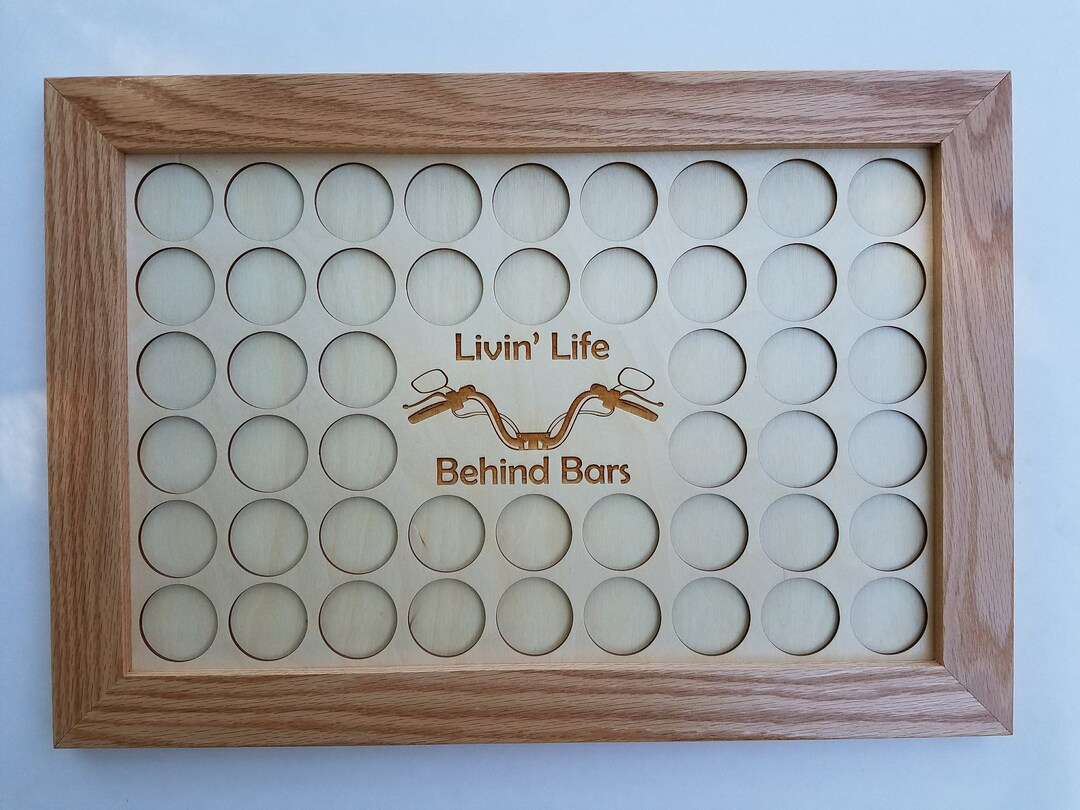 Framed Poker Chip Display Case: Harley Davidson, Casino Chip Holder - Etsy