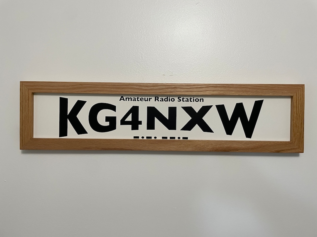 Custom Callsign Plaque: Handmade Red Oak Ham Radio Sign - Etsy