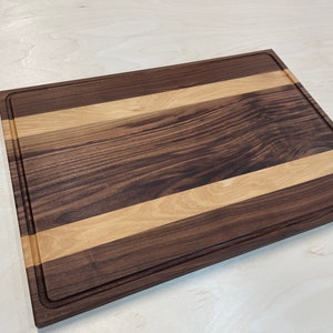 Large Size Solid Wood Cutting Board Walnut With Two Maple Strips and ...