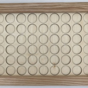 Framed Poker Chip Display Case: Red Oak, Holds 54 Chips, Made in USA - Etsy