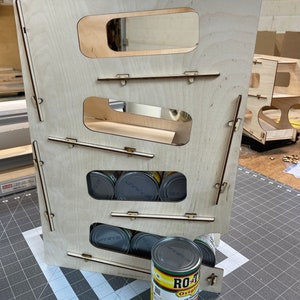 Cr-custom-3 Wooden Can Rack for 10.5oz Canned Food Cans Dispenser ...