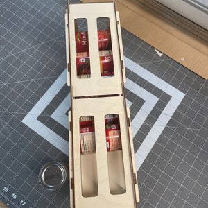 Cr-custom-6 Wooden Can Rack for 6oz Canned Food Cans Dispenser ...