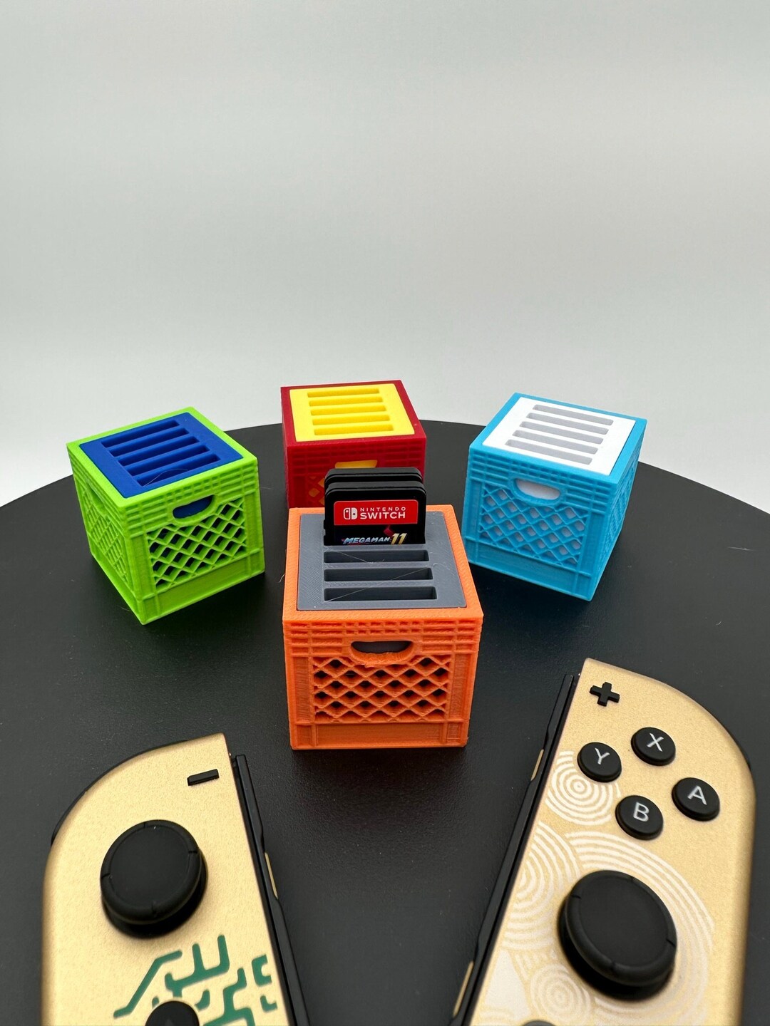 Mini Milk Crate Nintendo Switch Game Holder Accessory Organizer Gamer ...