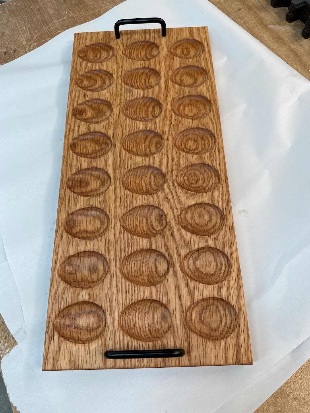 Solid Oak Egg Tray for Countertop or Kitchen Table Holds 24 Eggs. Has ...