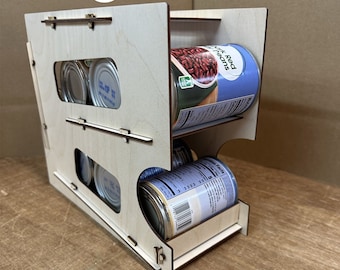 Digital EPS SVG of Rotating Can Rack for Makers and DIY. Laser Cut File ...