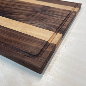 Large Size Solid Wood Cutting Board Walnut With Two Maple Strips and ...