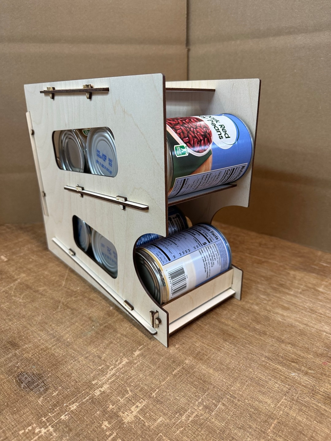 Crmini-1 Wooden Can Rack Dispenser Organizer for Upper Cabinets and ...