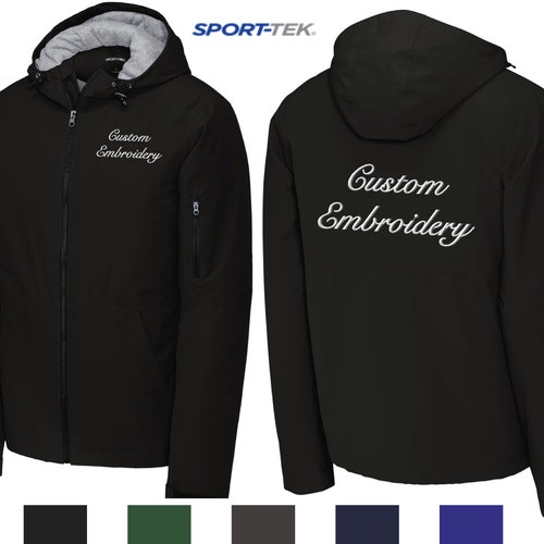 Custom Embroidered Sport-tek Hooded Full-zip Jacket Embroidery - Etsy