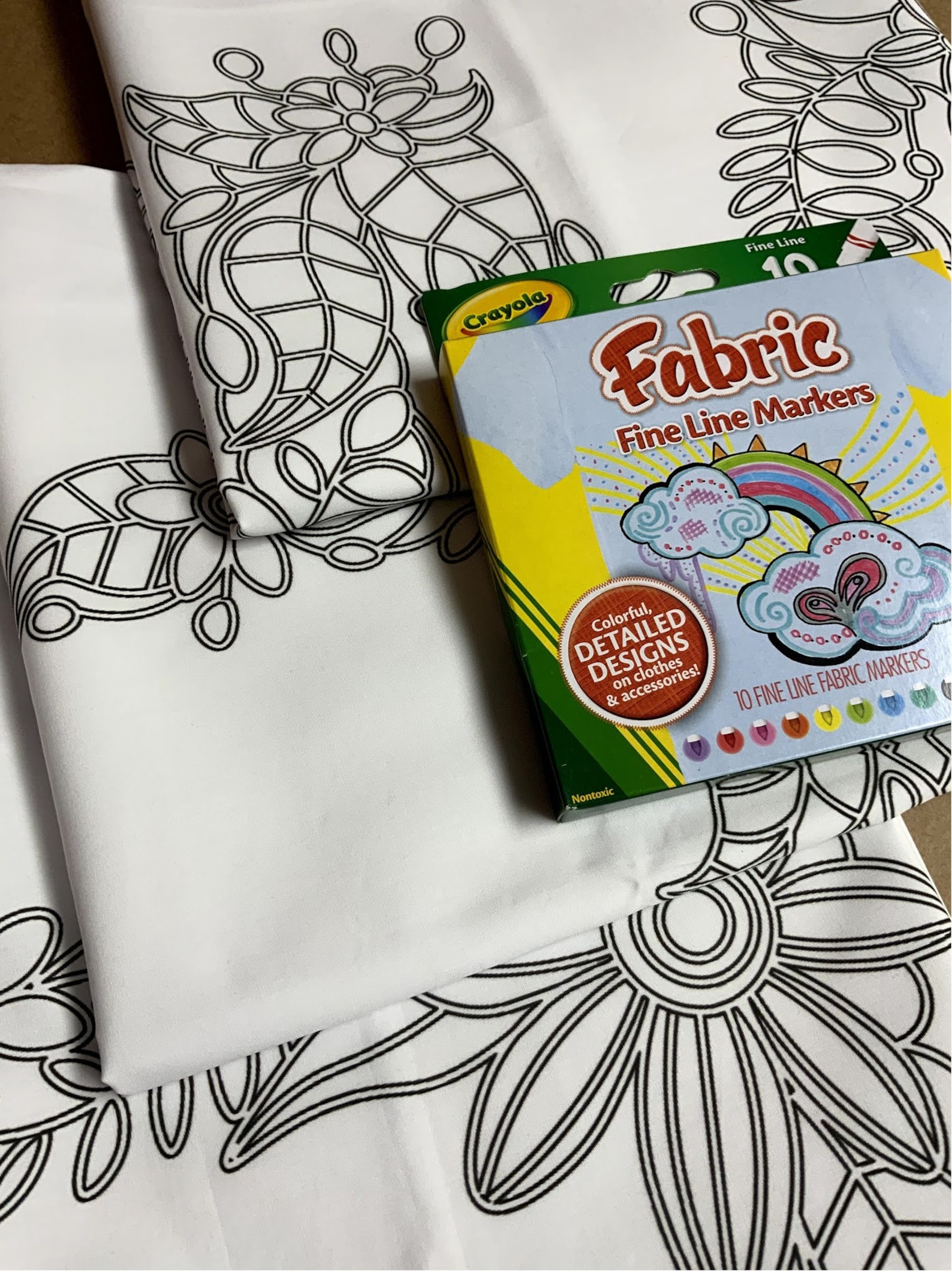 Color Your Own Personalized Pillowcase Zentangle Doodle Coloring Kids ...