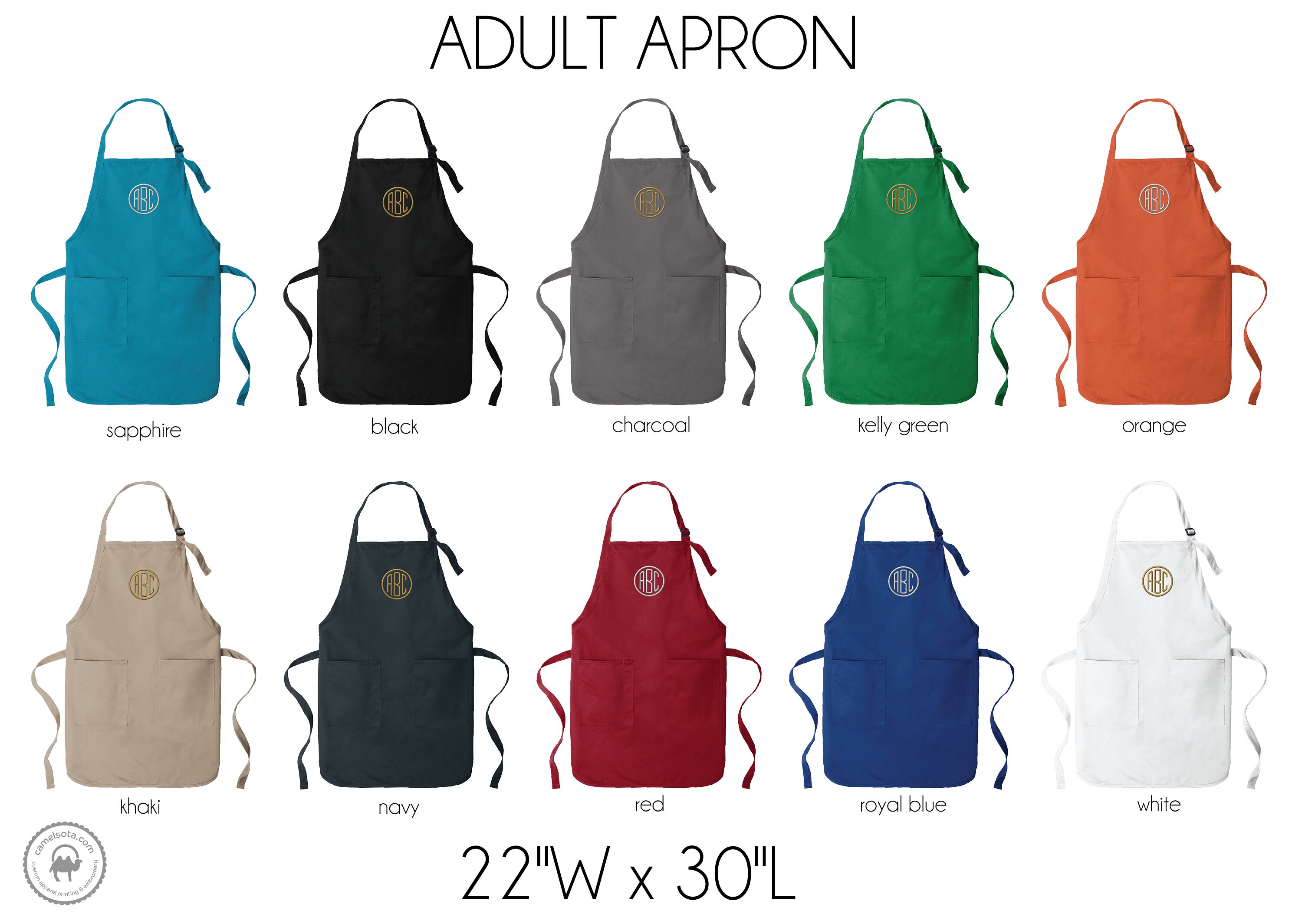 Custom Apron Custom Embroidered Apron Custom Monogrammed - Etsy