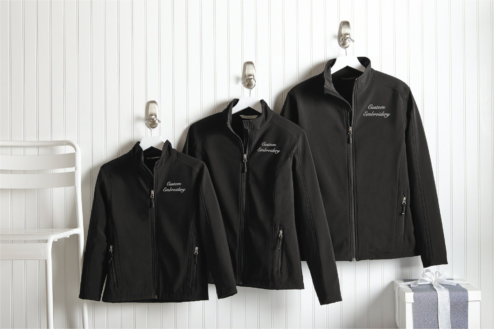 Custom Embroidered Soft Shell Full-zip Jacket, Monogrammed Team ...