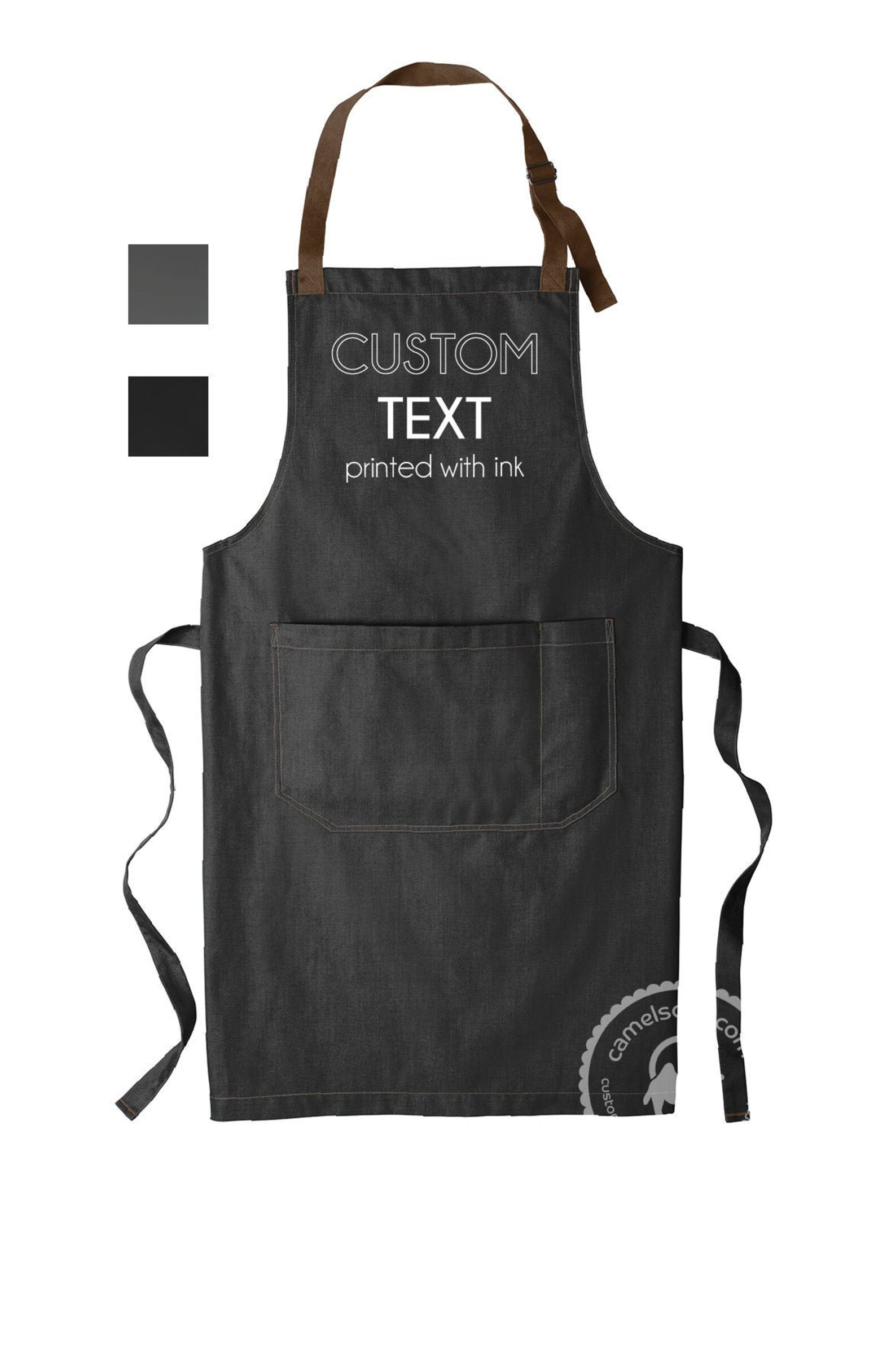 Custom Printed Apron With Ink, Custom Text Apron Dad Grill Apron ...