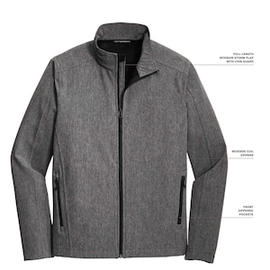 Custom Embroidered Soft Shell Full-zip Jacket, Monogrammed Team ...