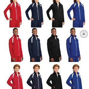 Custom Embroidered Sport-tek Tricot Track Jacket Monogrammed Team Logo ...
