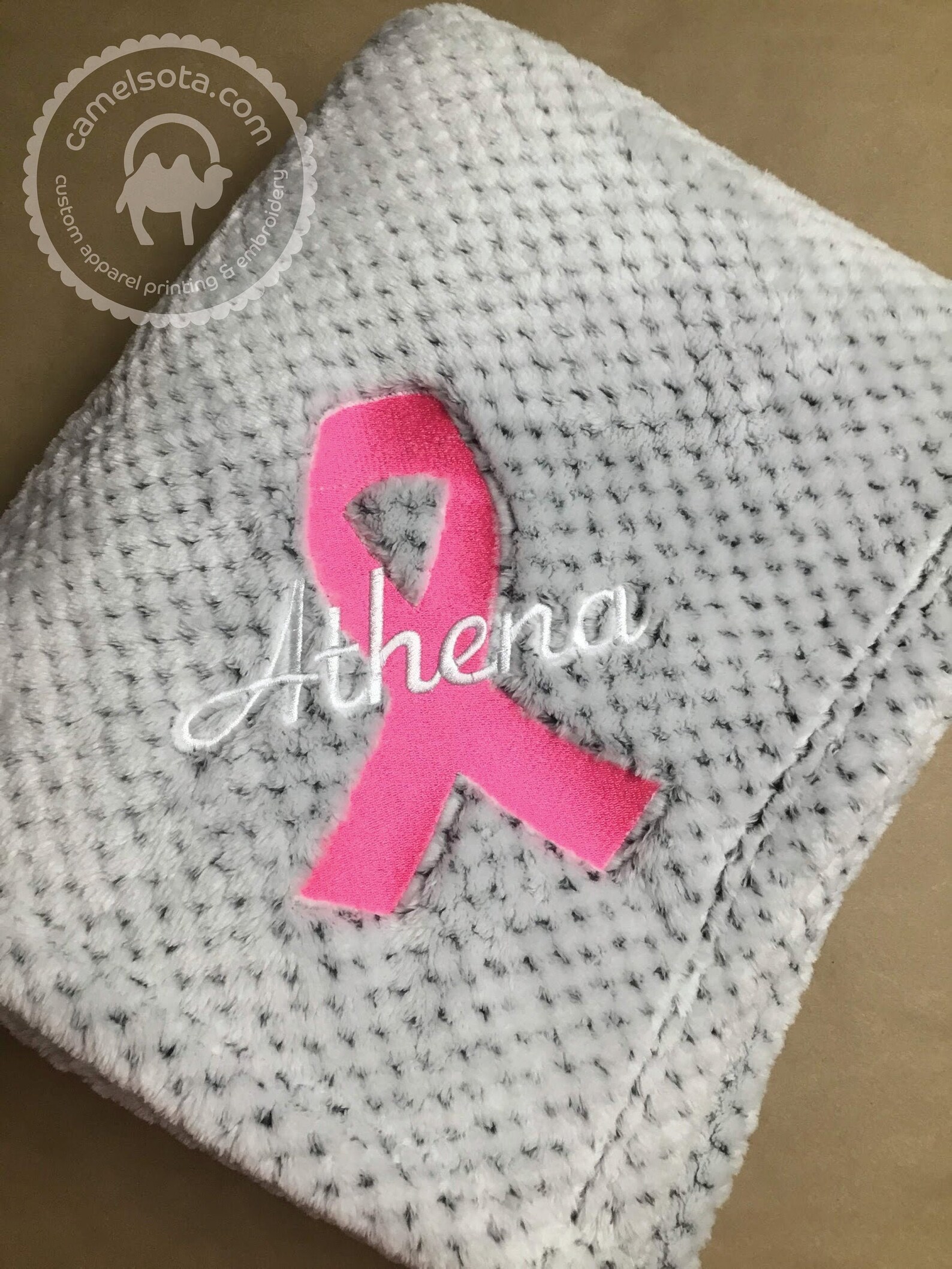 Embroidered Breast Cancer Blanket Personalized Cancer - Etsy