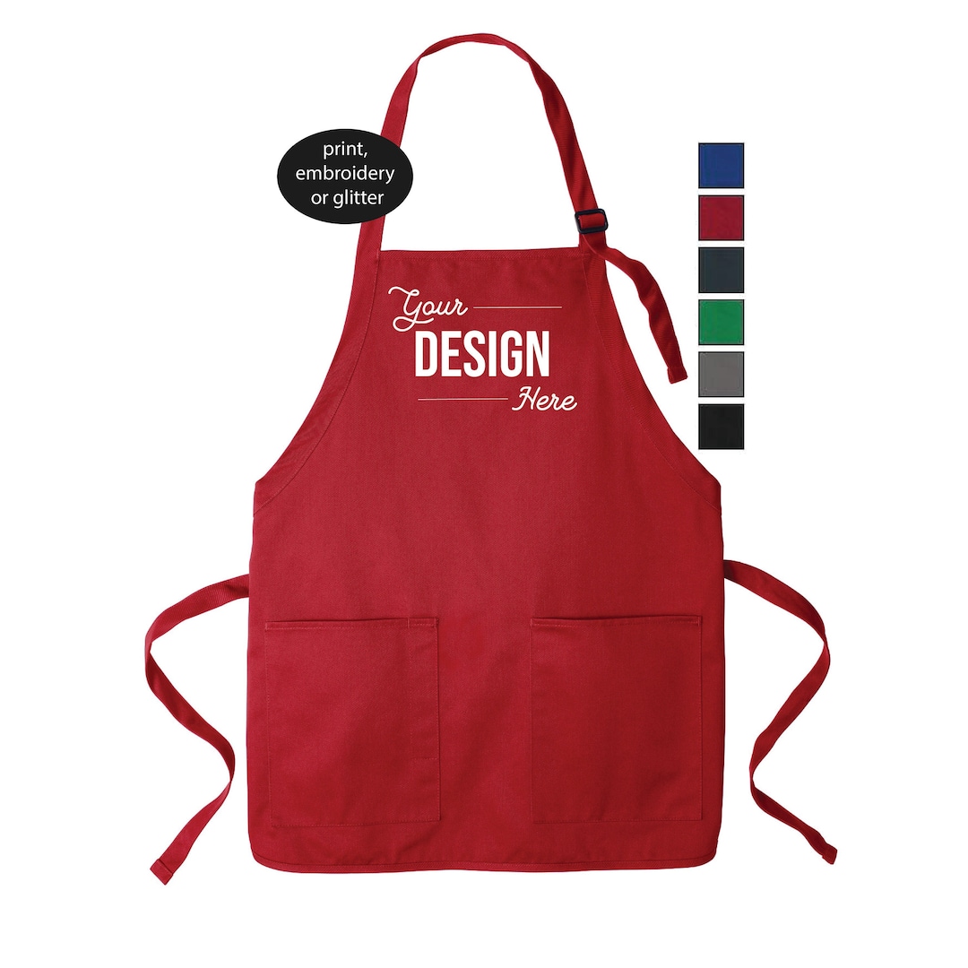 Personalized Kids Apron With Embroidery Print or Glitter Kids Chef ...