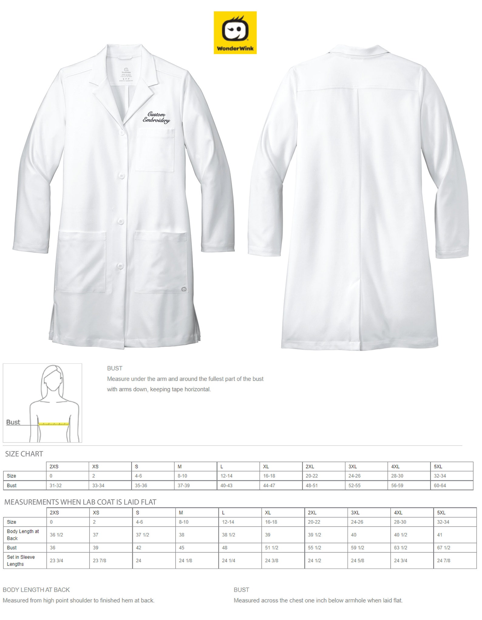 Women's Lab Coat Embroidered Medical Hospital Doctor Nurse - Etsy