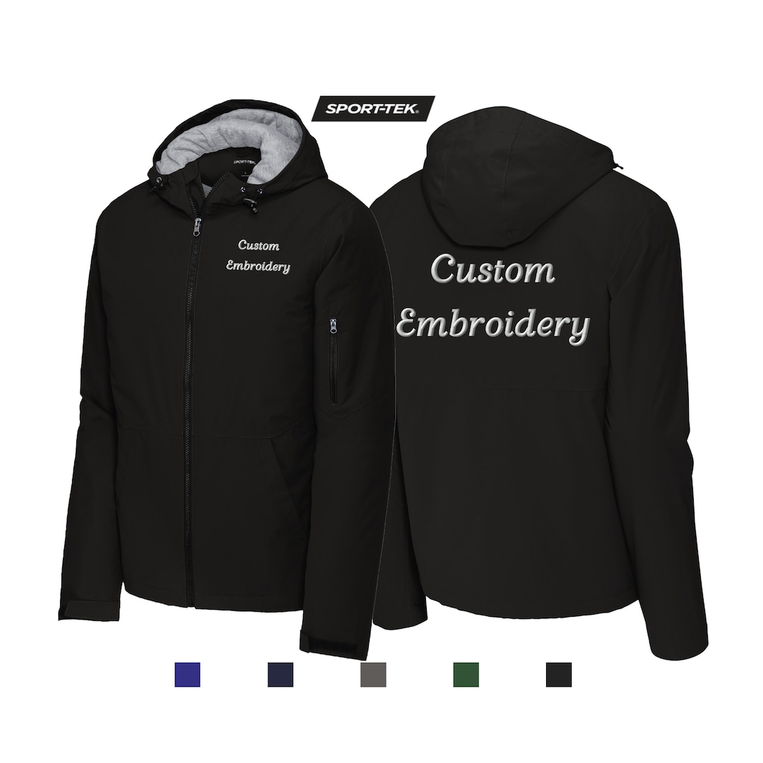 Customized Sport-tek Insulated Waterproof Hooded Full-zip Jacket ...