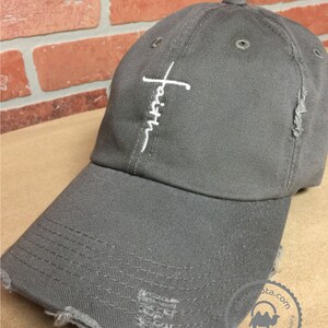 Embroidered Faith Hat, Embroidered Faith Cross Hat, Embroidered ...