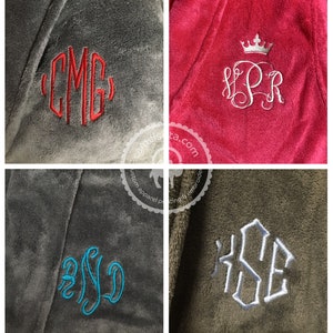 Monogrammed Robe Personalized Robe Custom Embroidered Robe Plush Luxury ...