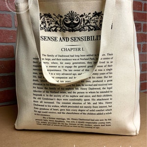 Sense and Sensibility Tote Bag, Jane Austen Bag, Jane Austen Gift Jane ...