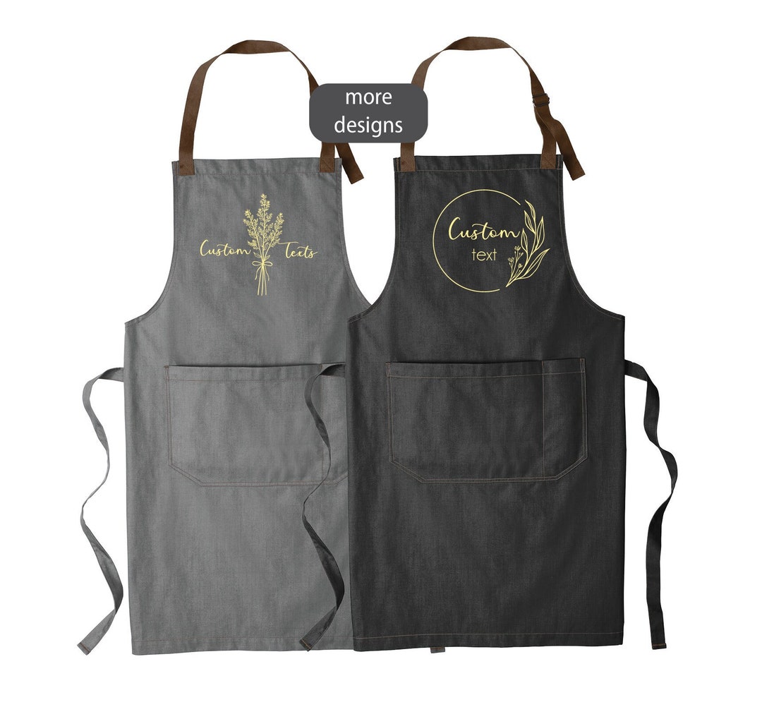 Custom Apron Printed With Ink, Personalized Apron With Floral Designs ...