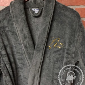 Monogrammed Robe Personalized Robe Custom Embroidered Robe Plush Luxury ...