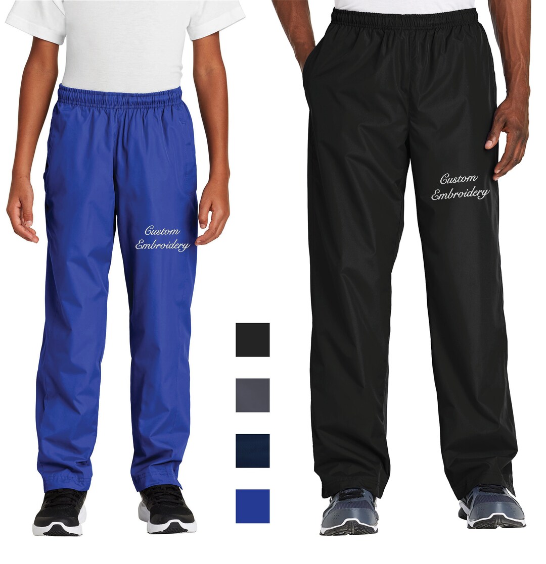 Custom Athletic Pants, Custom Embroidered Pants, Custom Wind Pants ...
