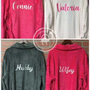 Monogrammed Robe Personalized Robe Custom Embroidered Robe Plush Luxury ...