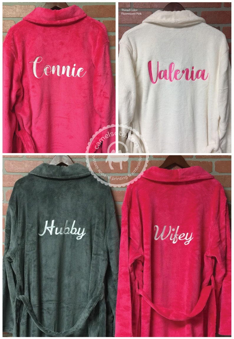 Monogrammed Robe Personalized Robe Custom Embroidered Robe - Etsy