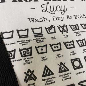 Heavy Duty Custom Laundry Bag With Washing Instructions Laundry Symbols ...