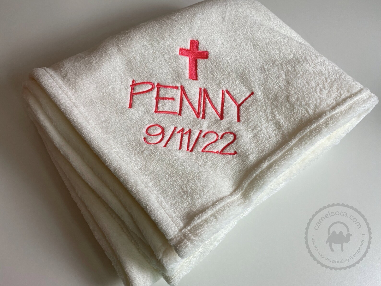 Custom Embroidered Blanket Monogrammed Throw Personalized Blankets ...
