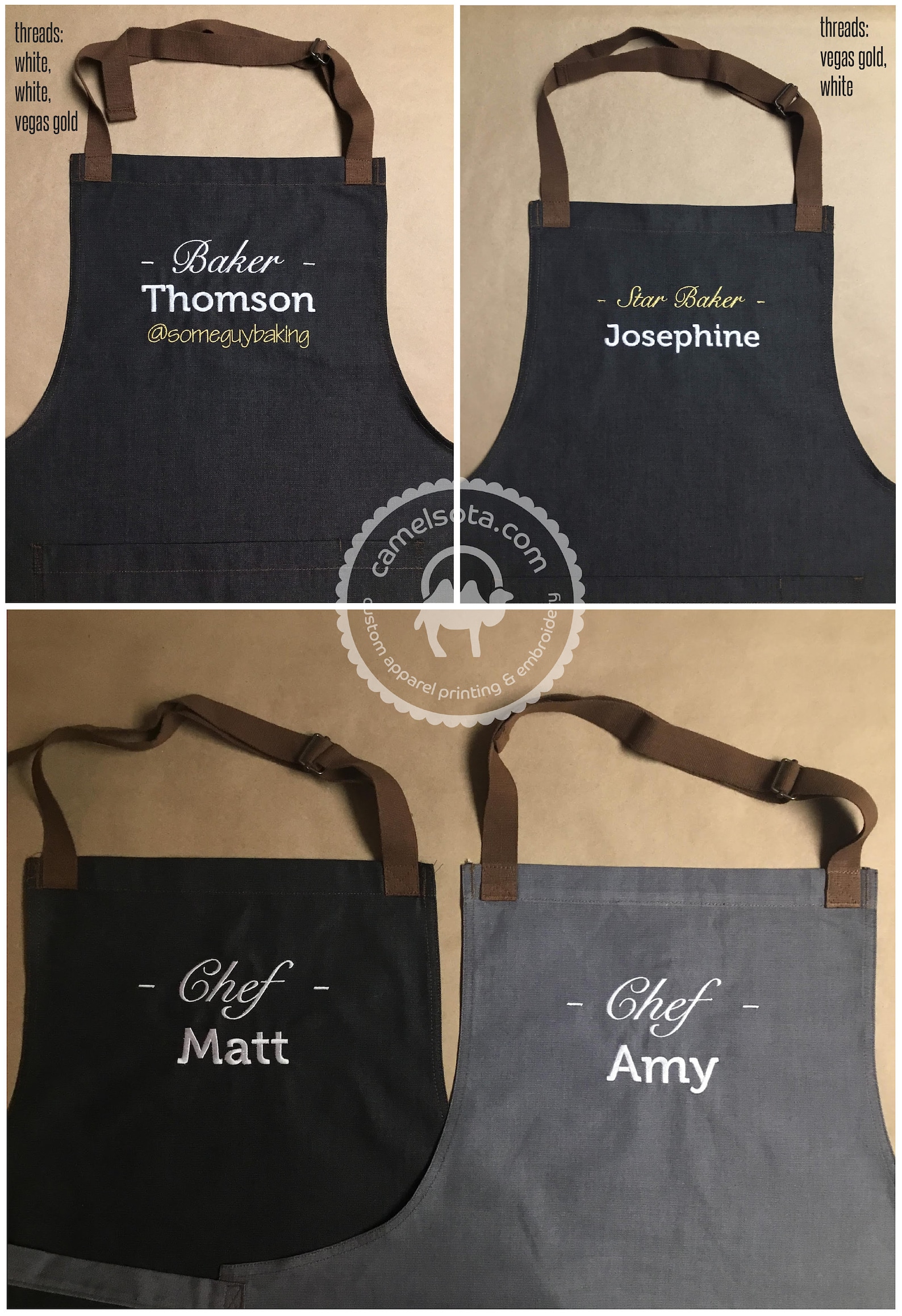 Custom Embroidered Apron Personalized Apron Gift Port - Etsy