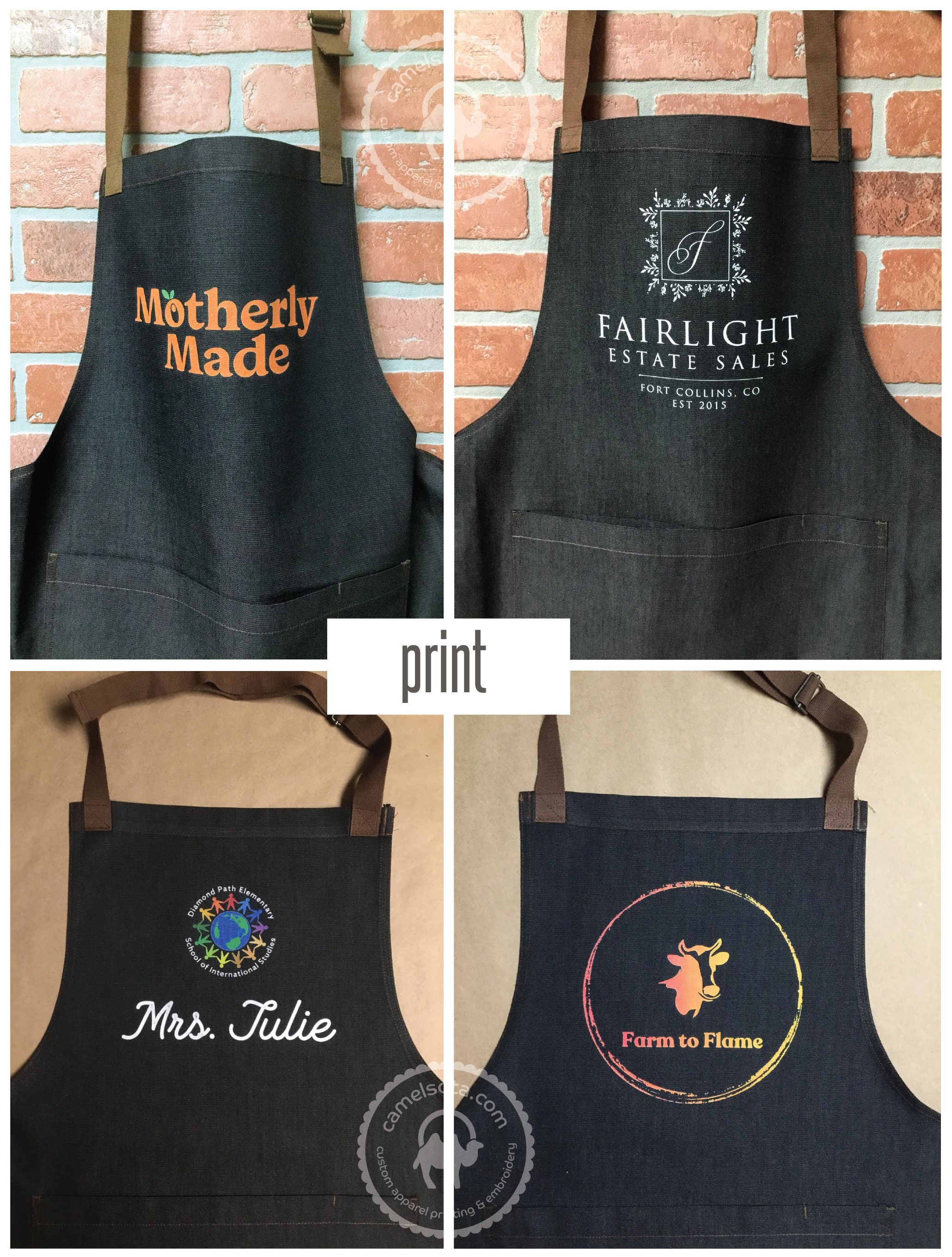 Personalized Apron With Print or Embroidery Port Authority - Etsy
