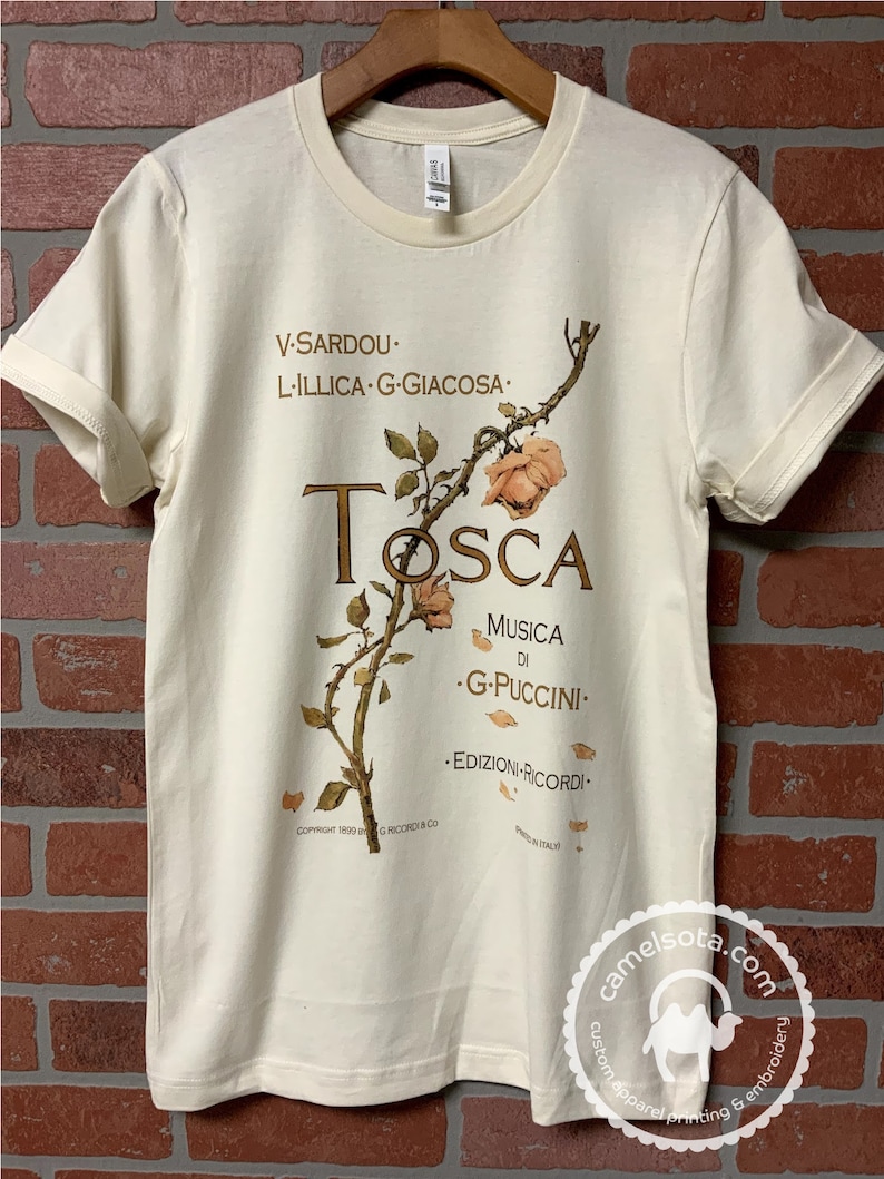Tosca by Giocomo Puccini Shirt Puccini T-shirt Tosca Puccini | Etsy