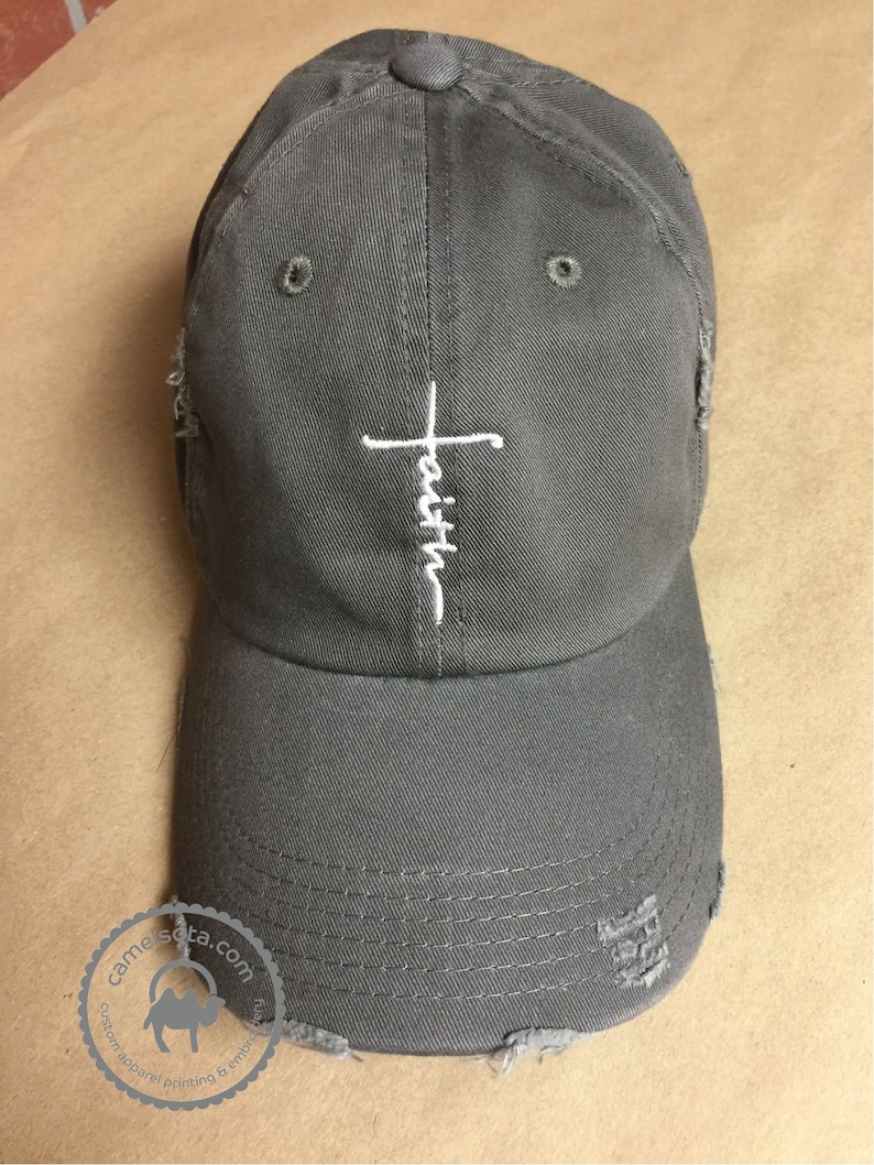 Embroidered Faith Hat Embroidered Faith Cross Hat | Etsy