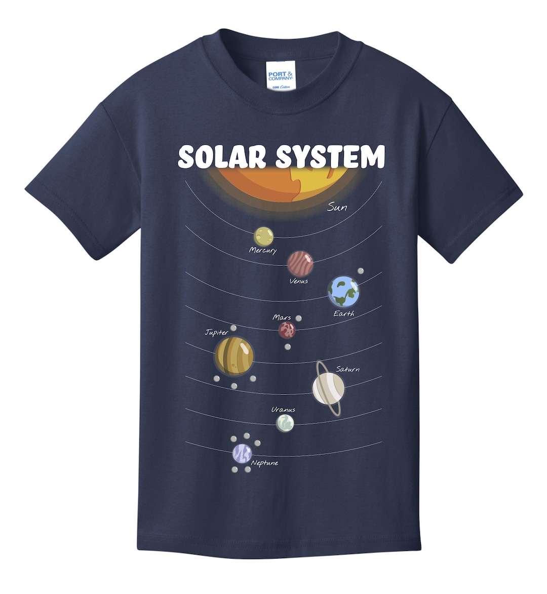 Solar System Shirt Planets Shirt, Kids Science Shirt Space T-shirt ...