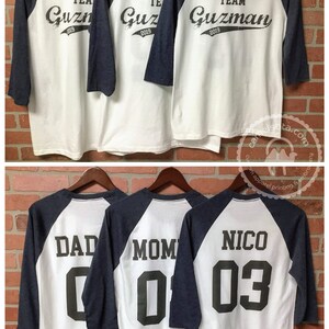 Family Jersey Style Shirts, Family Team Shirts. Family Reunion Shirts ...