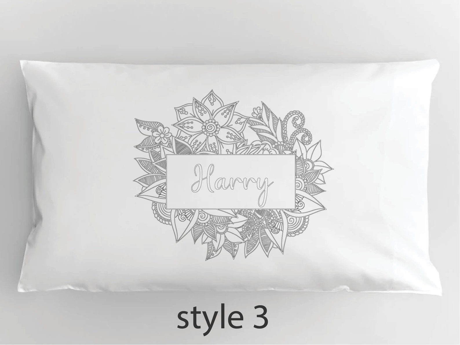 Color Your Own Personalized Pillowcase Zentangle Doodle Coloring Kids ...