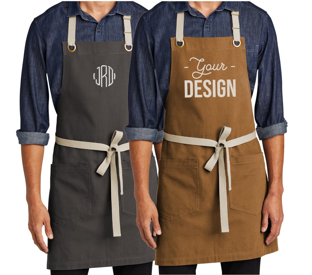 Cotton Canvas Custom Apron, Custom Embroidered Apron, Custom ...