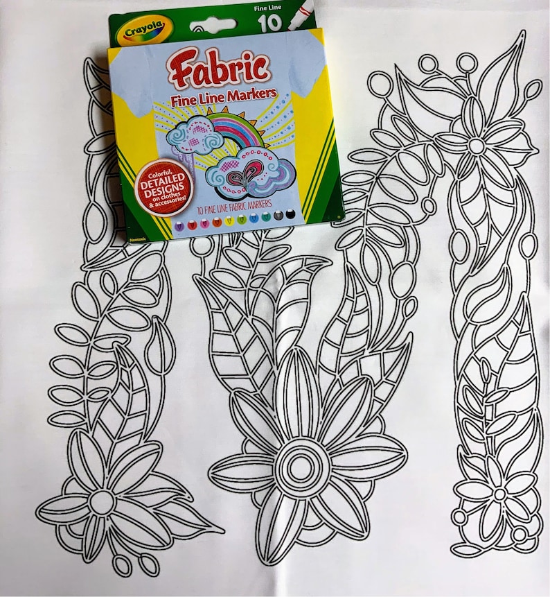 Color Your Own Personalized Pillowcase Zentangle Doodle - Etsy