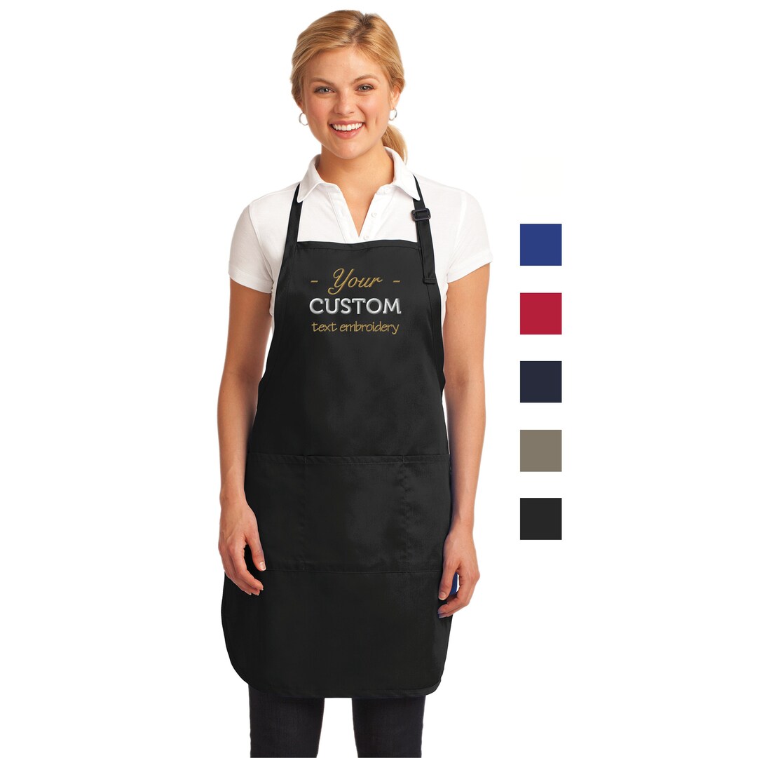 Custom Embroidered Apron, Personalized Port Authority Easy Care Full ...
